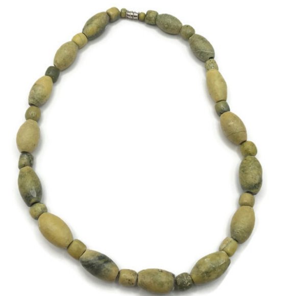 Jewelry | Serpentine Unisex Peruvian Stone Necklace Energetic Stone ...